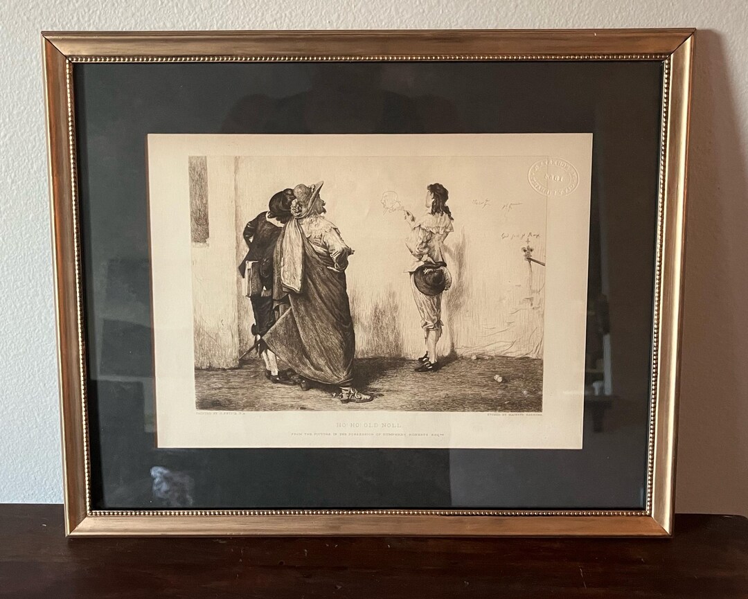 Antique Scottish Etching Rare Macbeth Raeburn Ho Ho Old Noll Timely ...