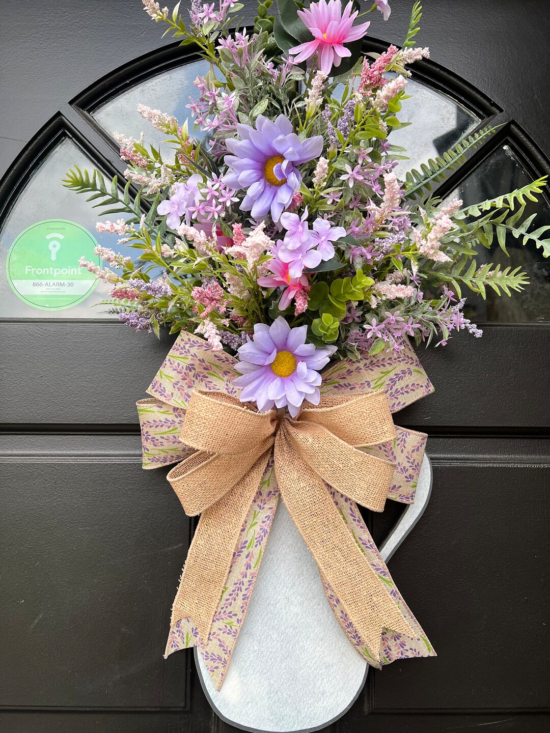 Ready to Ship Purple Flower Vase Wall Decor for Your Front Door, Entrée ...