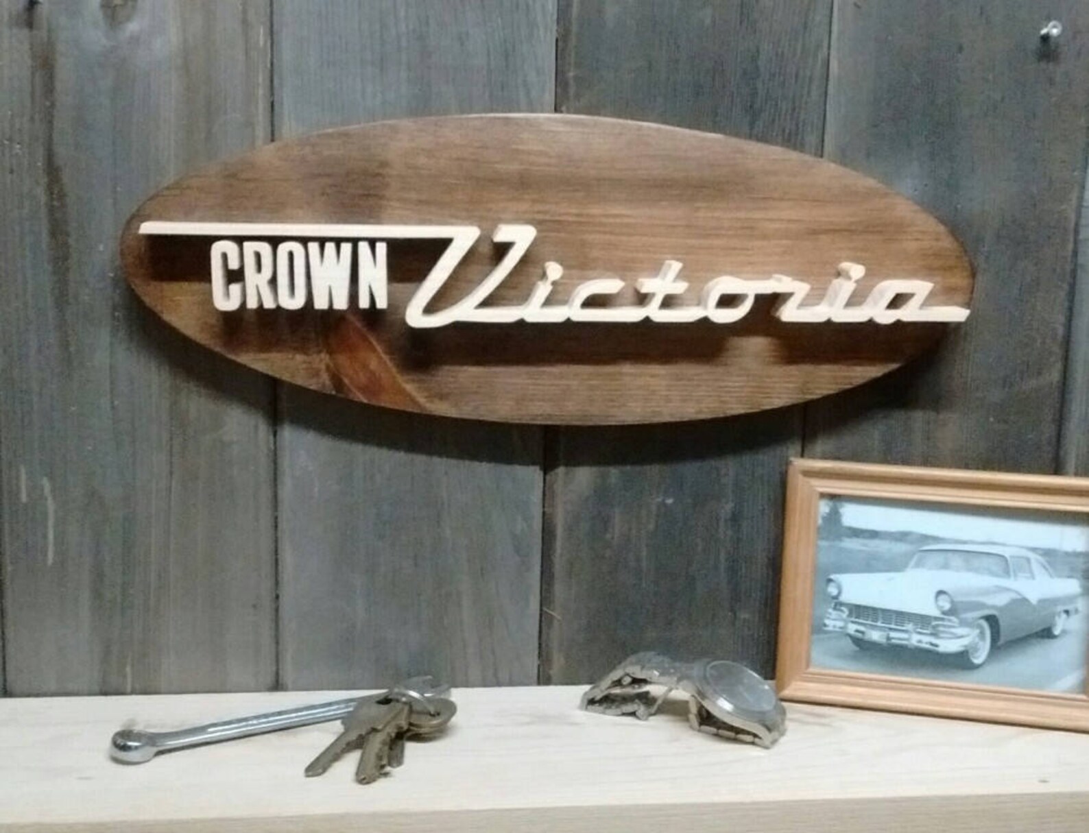 1956 Ford Crown Victoria Emblem Oval Wall Plaque-unique Scroll | Etsy
