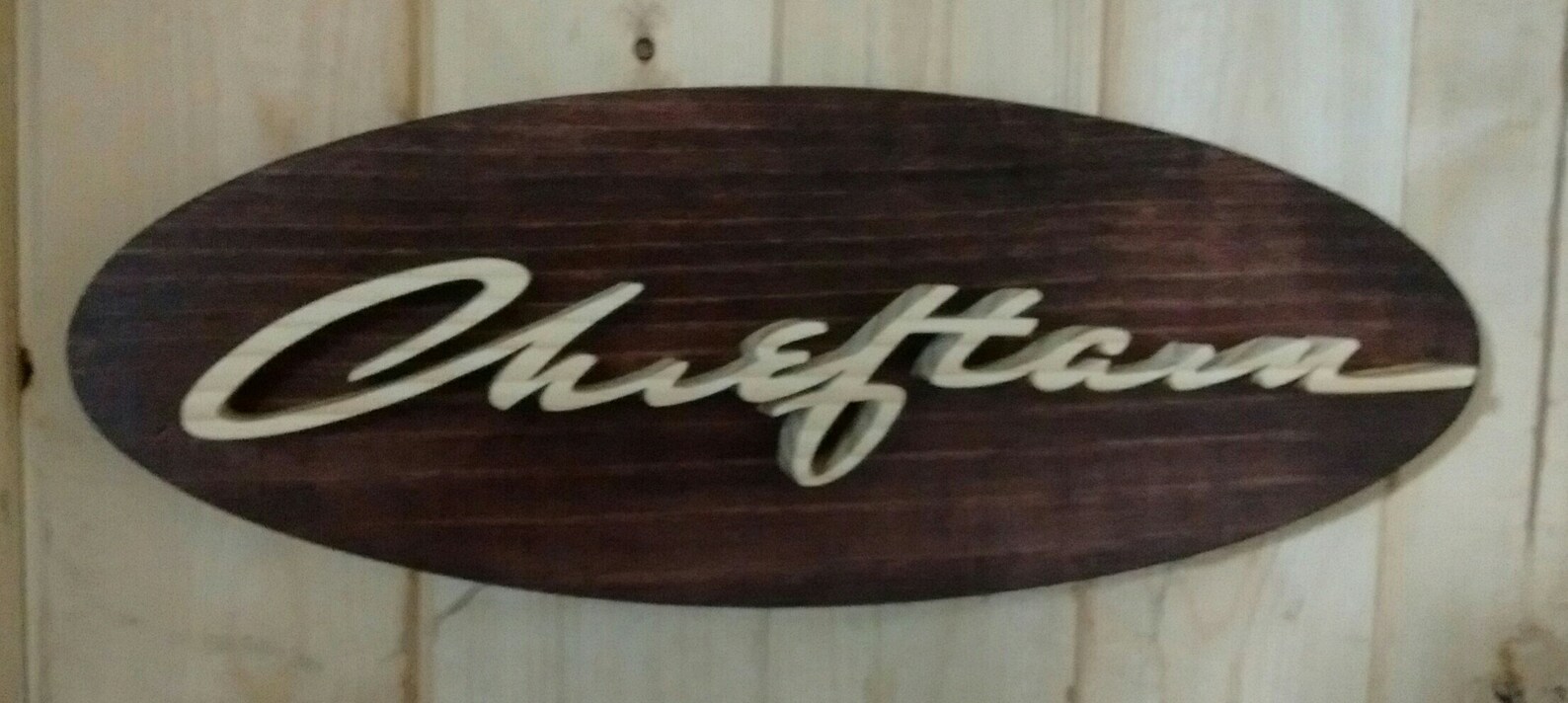 1949 Pontiac Chieftain Emblem Oval Wall Plaque-unique Scroll - Etsy