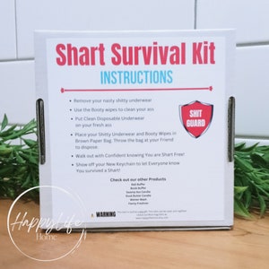 Shart Survival Kit Hilarious Gag Gift, Novelty Prank, White Elephant ...