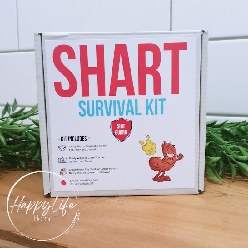 Shart Survival Kit Hilarious Gag Gift, Novelty Prank, White Elephant ...