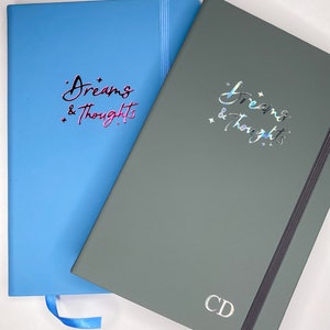 Dreams and Thoughts Foiled Notebook Personalised Foil Stamped Lined ...