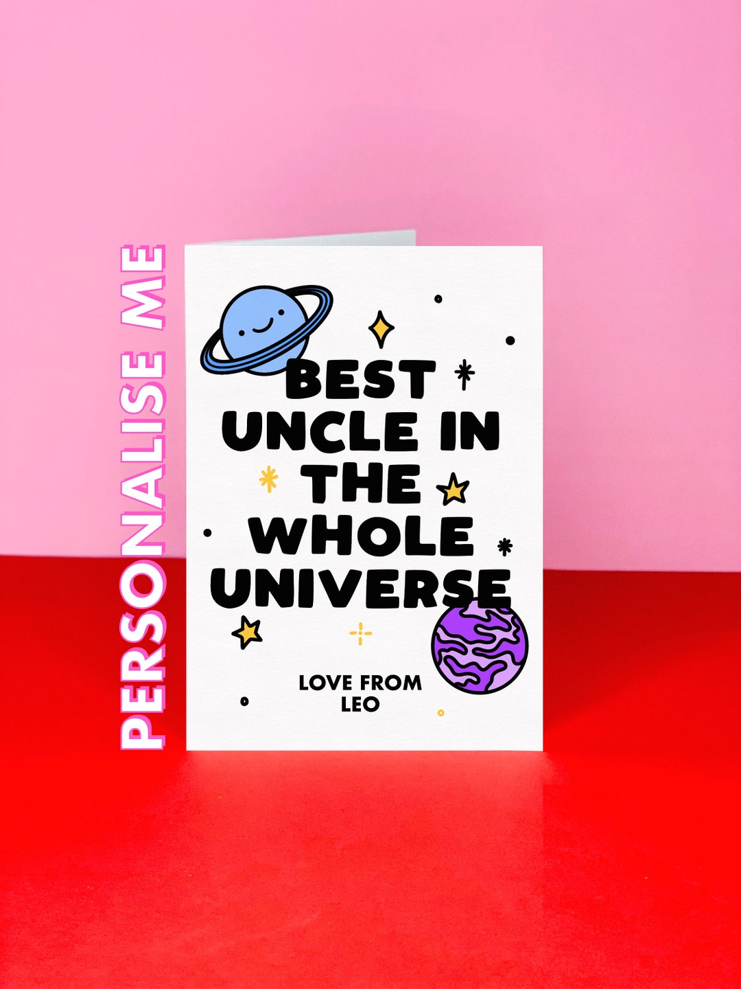 Personalised Uncle Birthday Card Best Uncle Card Personalised Name ...