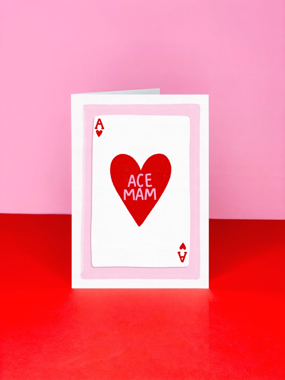 Ace Mam Mother's Day Card - Playing Cards Style Card - Mam Card ...