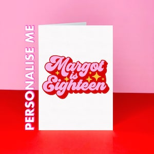 Personalised Birthday Card - Eighteenth Birthday Card - 18th Birthday ...