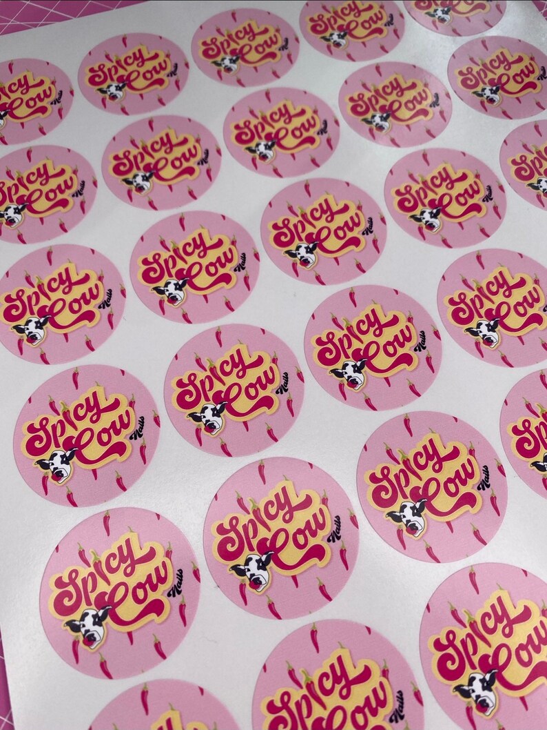 Personalised Glossy Logo Stickers 37mm Stickers 35 | Etsy