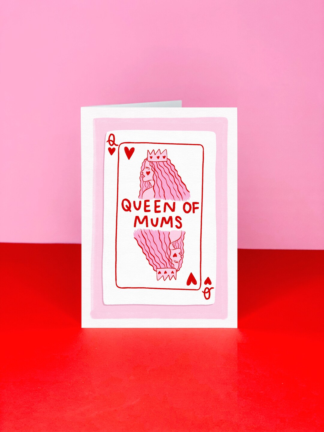Queen of Mums Birthday Card - Playing Cards Style Card - Mum Card ...