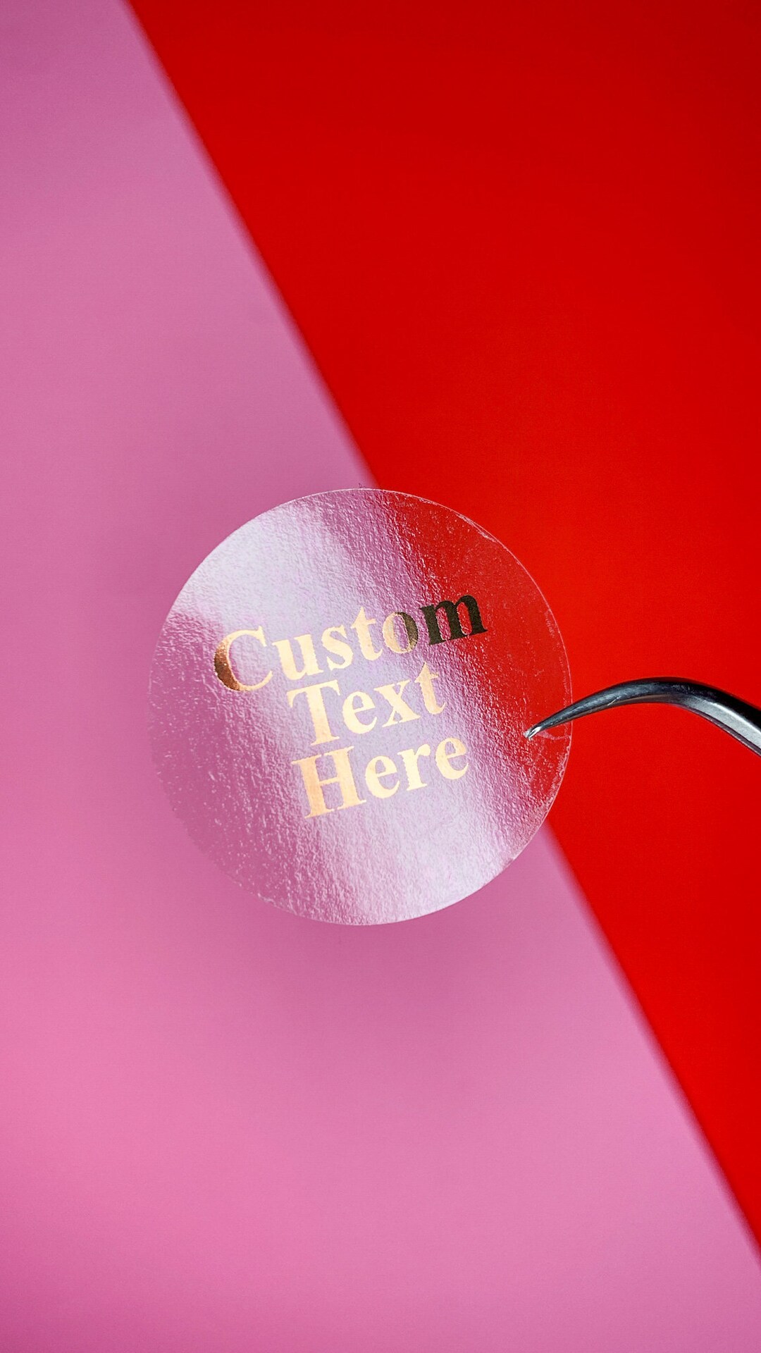 35 Personalised Foiled Transparent Stickers Clear Stickers Custom Text ...