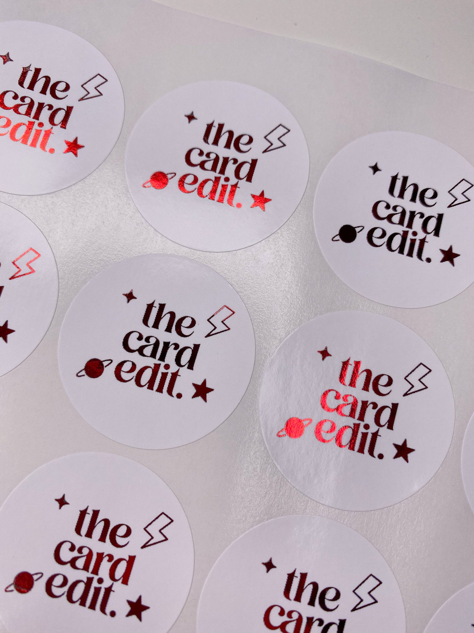 Foiled Glossy Logo Stickers 37mm Stickers 51mm Stickers | Etsy