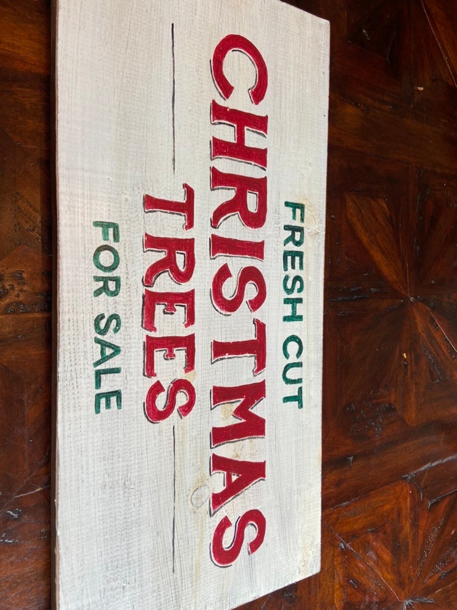 Christmas Tree Sign Handpainted 11.25x24.5 - Etsy