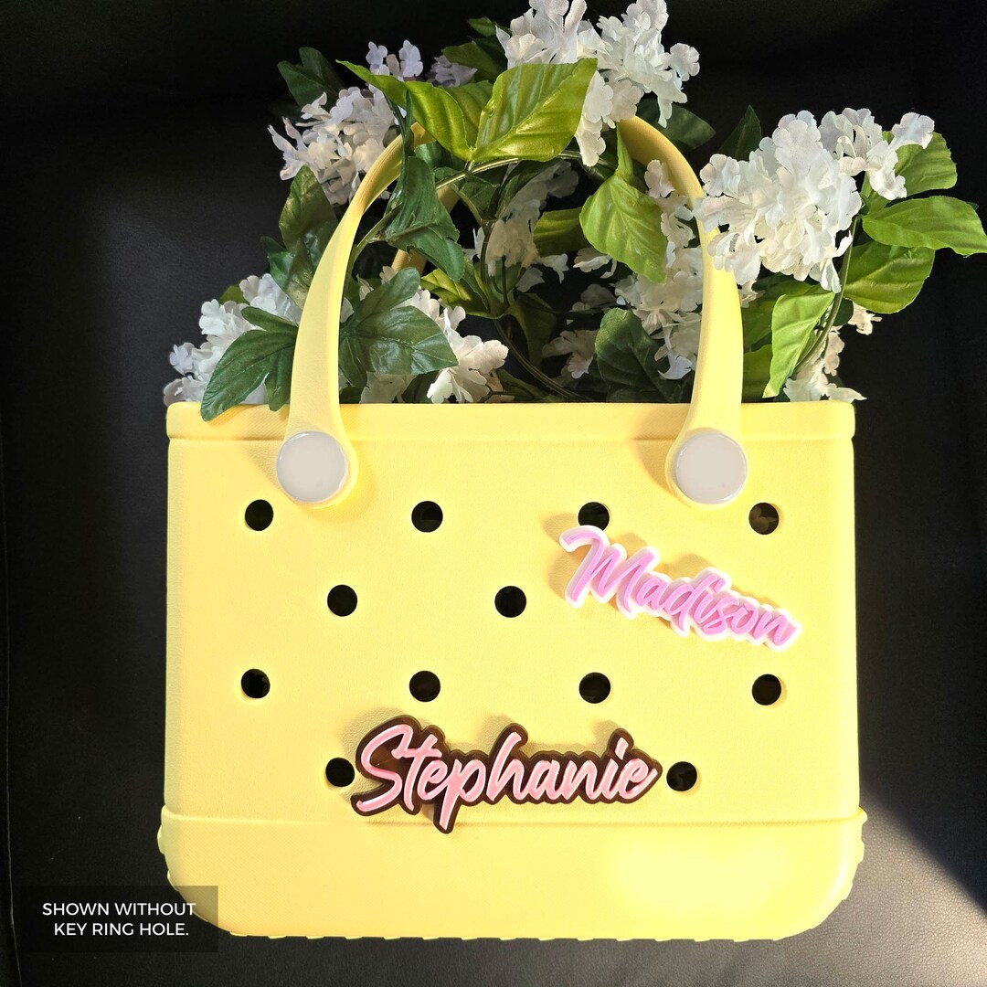 Custom Name Bogg Bag Charm, Name Bag Tag Elegant Styled Name Tag for ...