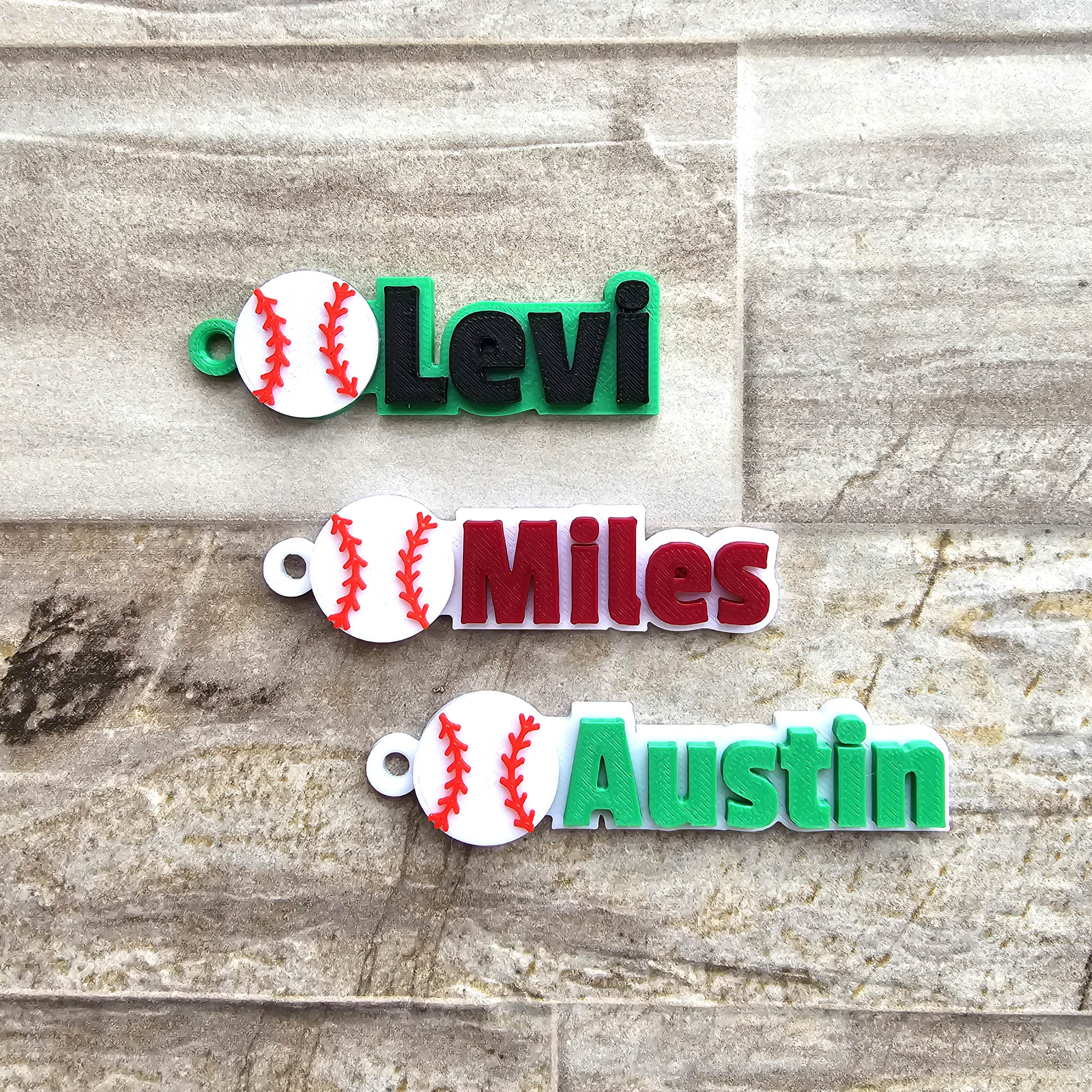 Personalized Baseball Name Tag, Baseball Keyring, Custom Name Tag ...