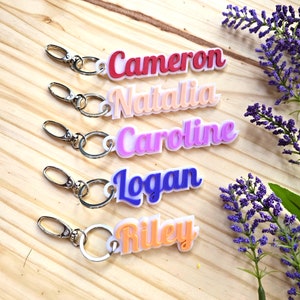 Pastel Color Name Tags, Custom Keychain Luggage Tag, Beach Bag or Tote ...