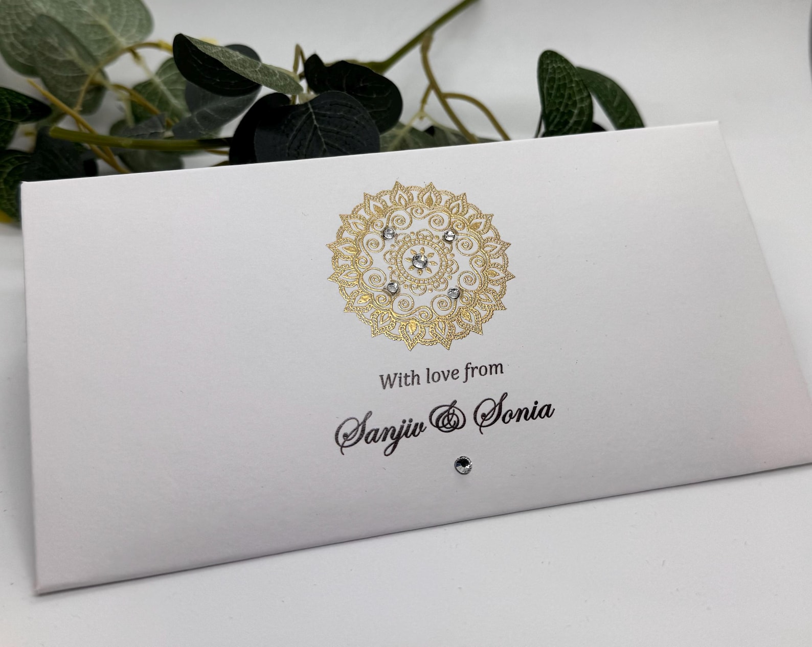 Personalised White Money Envelope, Cash Gift, Indian Wedding, Shagan ...