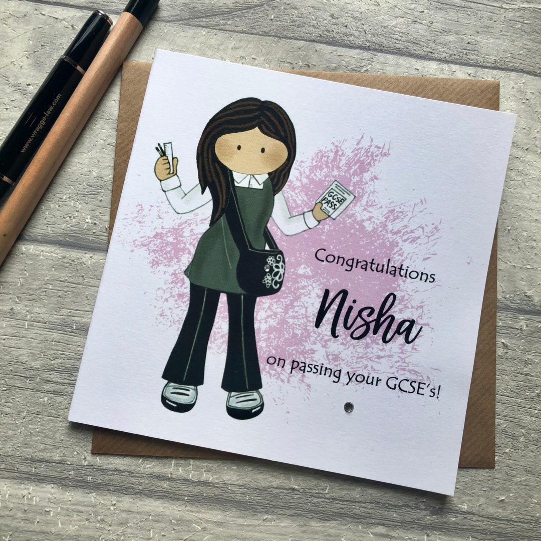 GCSE Personalised Card, Greeting Card, GCSE Pass, Congratulations ...