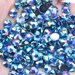 AB Navy Blue / Resin - 1000 2mm 3mm 4mm 5mm or 100 6mm Resin / Silver ...