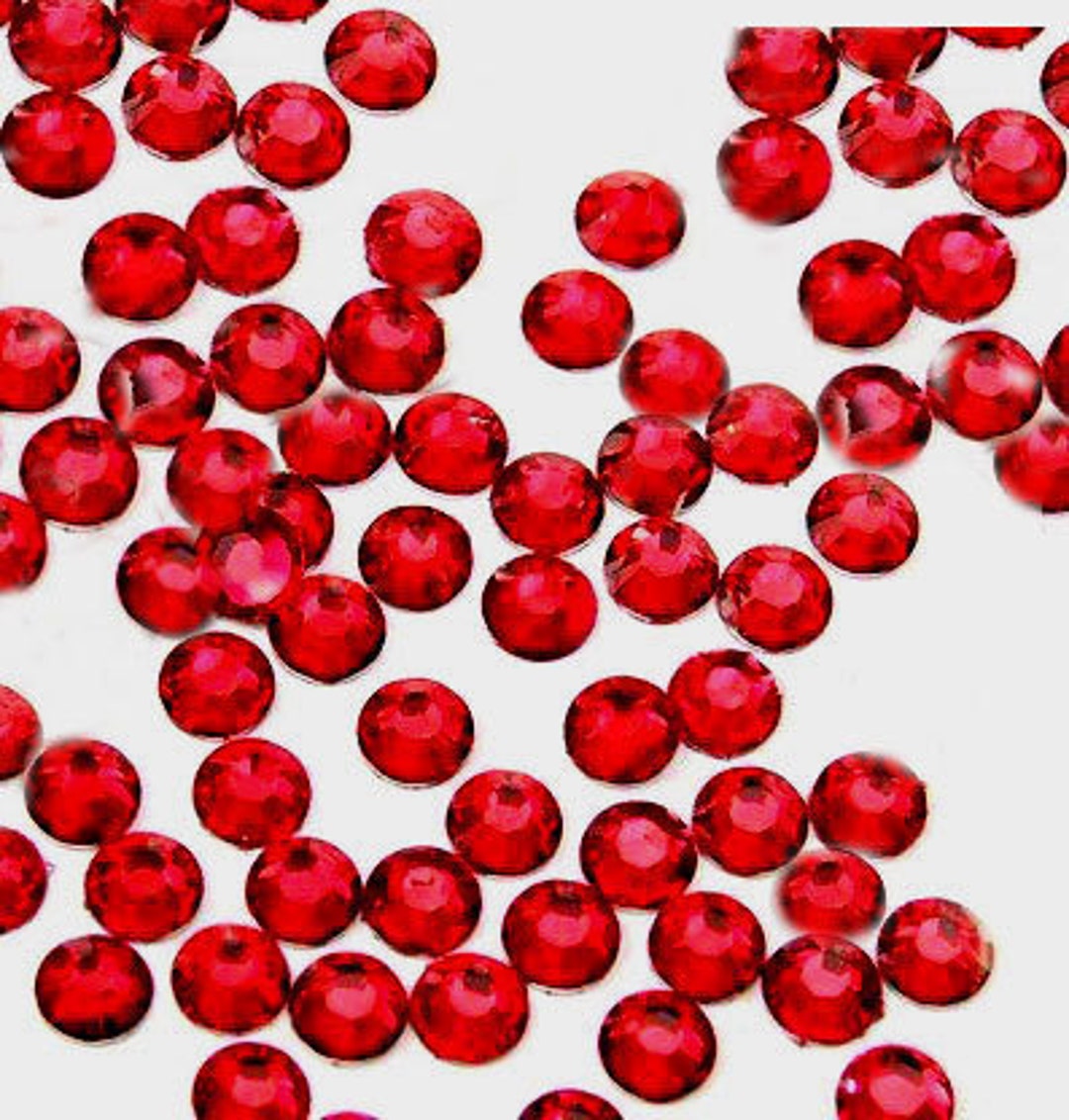 5mm 500 Pieces Round Flat Back 14 Facet Cut Rhinestones ---- Red - Etsy