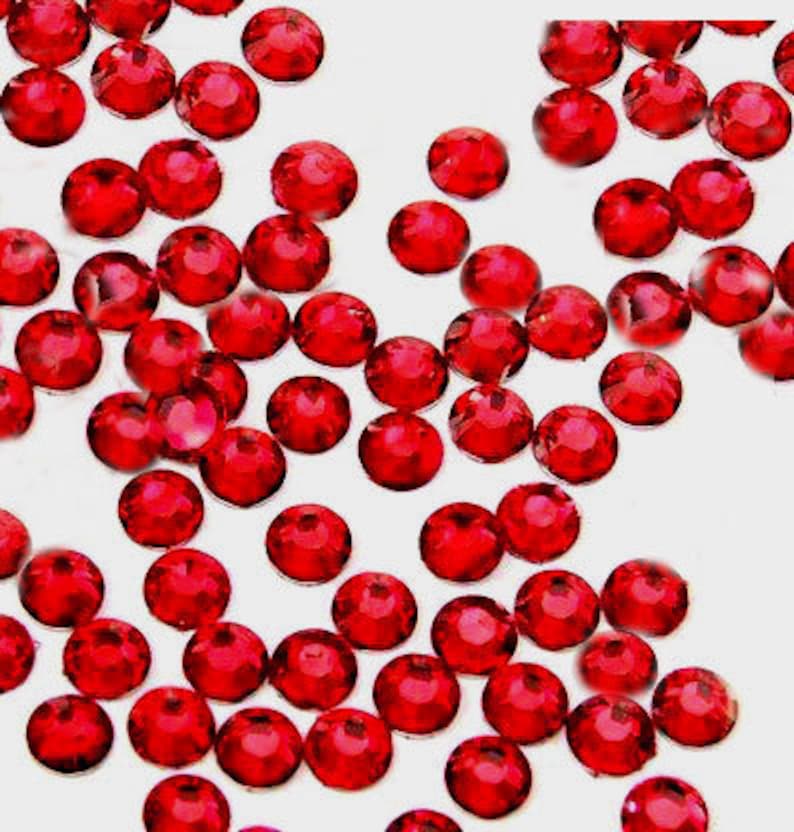 5mm 500 Pieces Round Flat Back 14 Facet Cut Rhinestones ---- Red - Etsy
