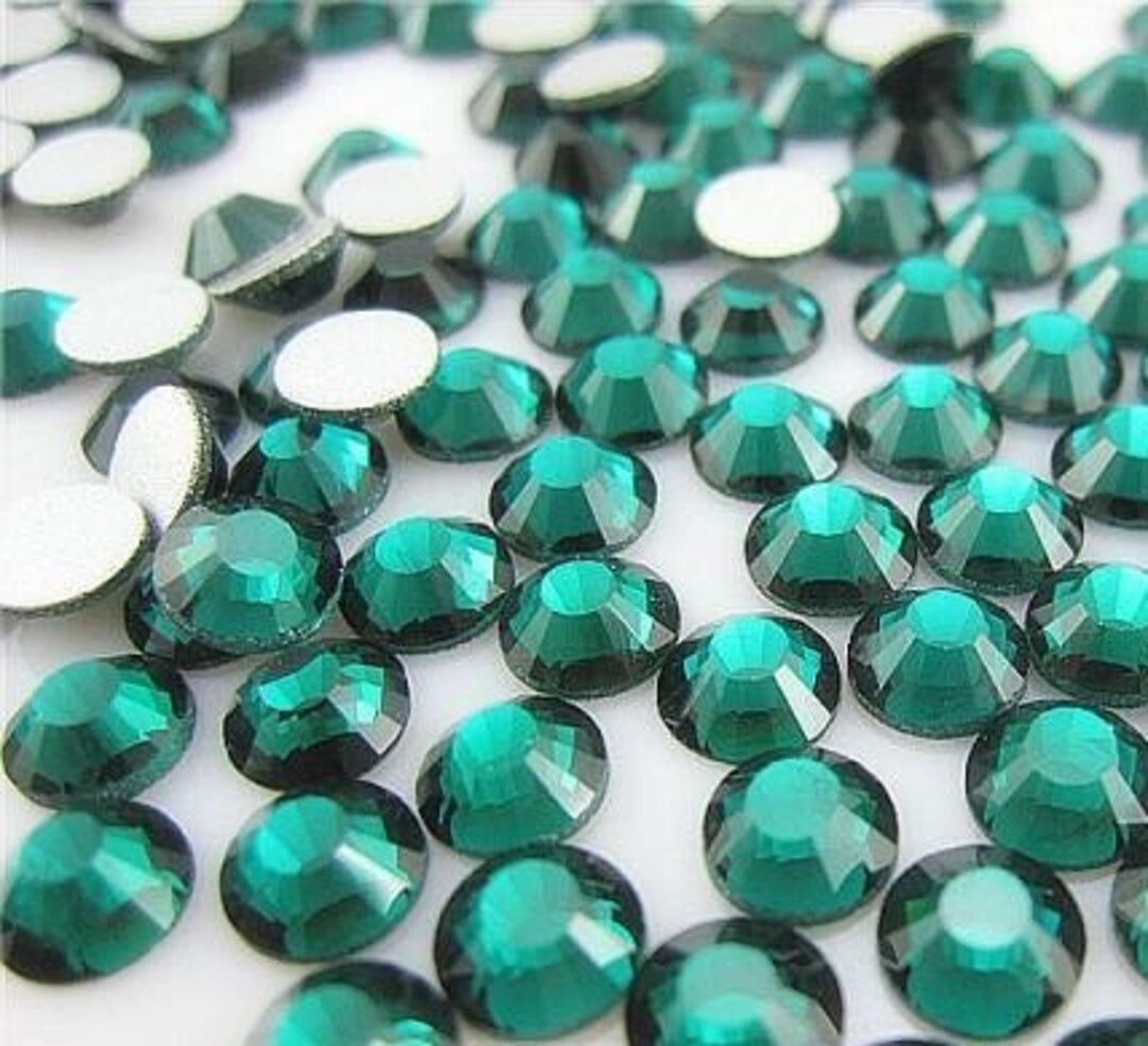 5mm 1000 Pieces Round Flat Black 14 Facet Cut Rhinestones ---- Dark ...