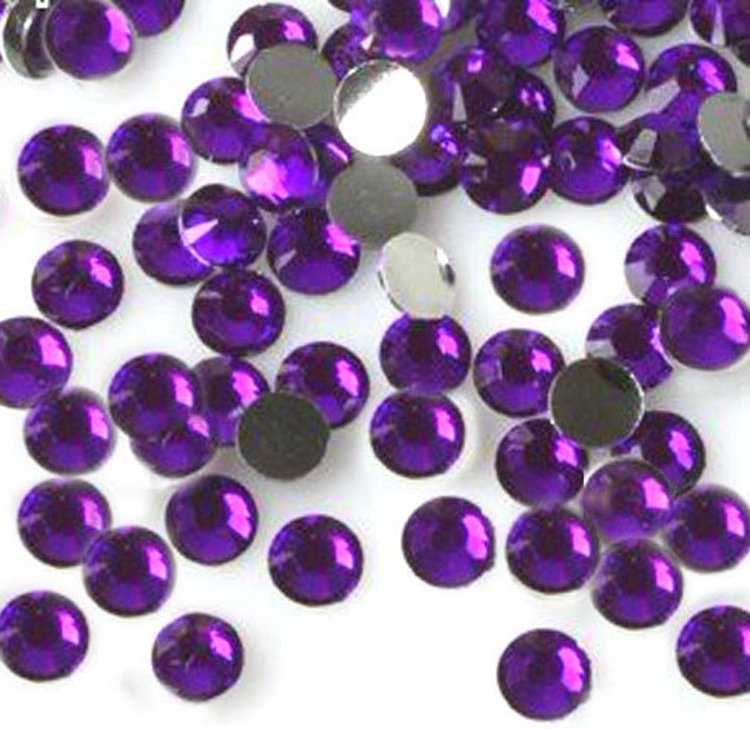 3mm 1000 Pieces Round Flat Back Rhinestones ---- Purple - Etsy