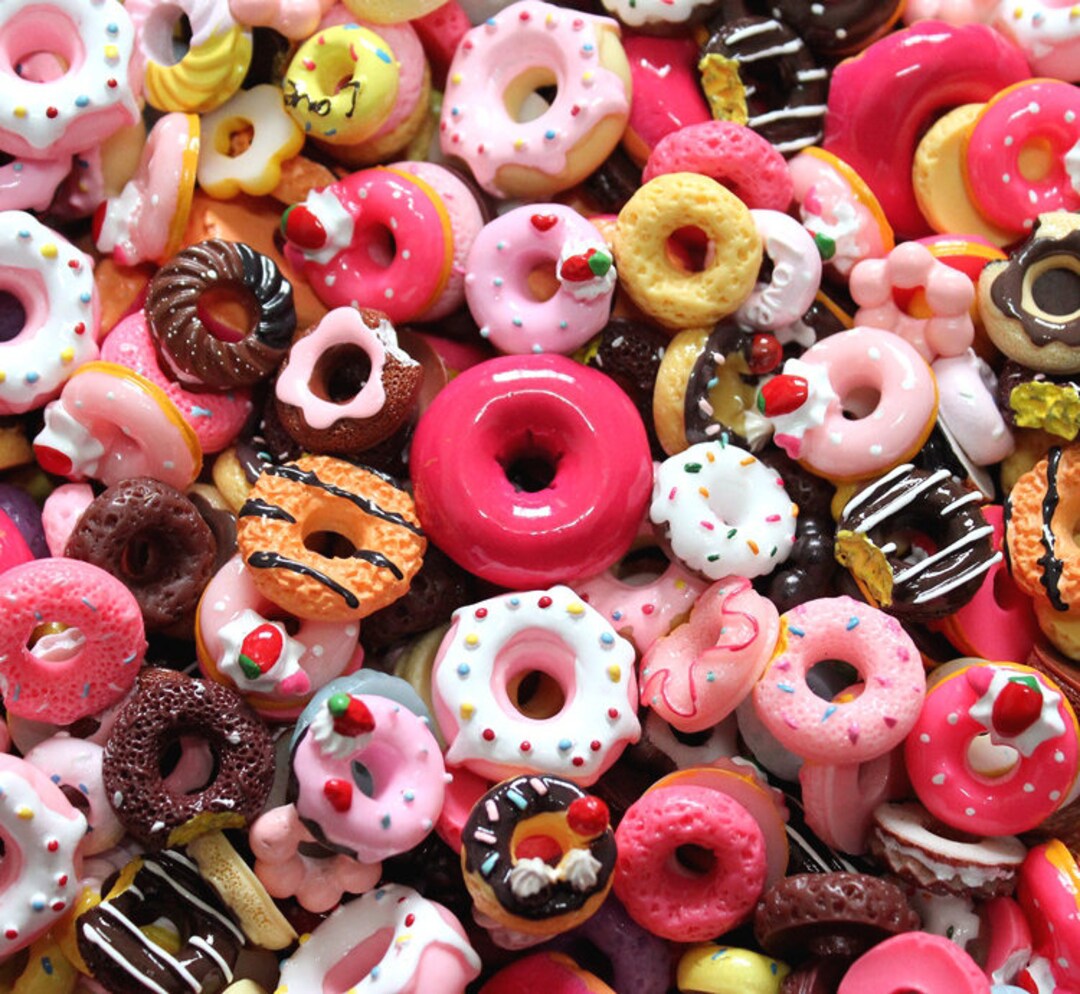 20 Pcs Mixed Wholesale Lot Doughnut Cute Kawaii Flatback Resin ...
