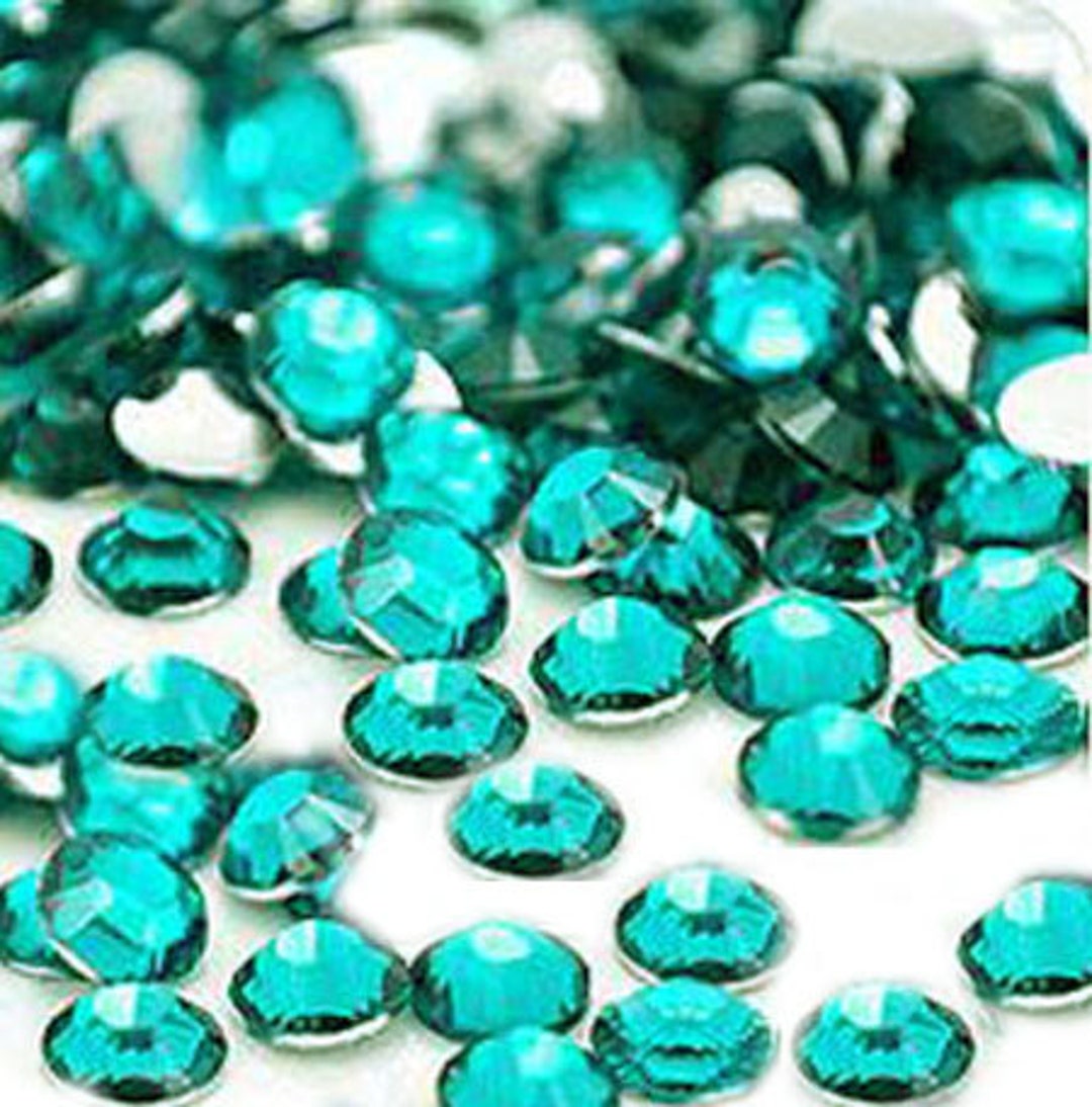 5mm 500 Pieces Round Flat Back 14 Facet Cut Rhinestones ---- Teal - Etsy