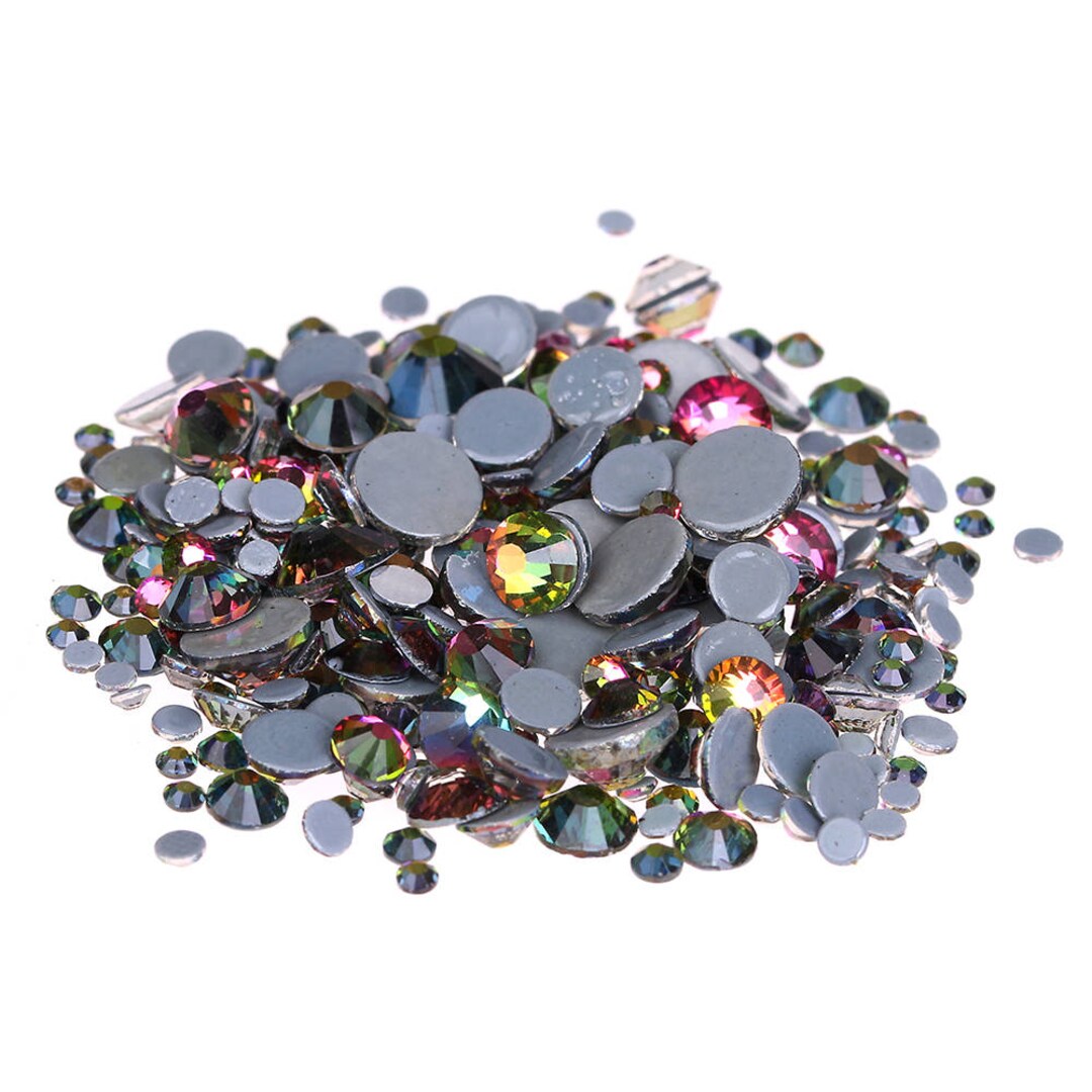 Volcano -- 4000 Pcs Assorted 8 Sizes Crystal Glass Rhinestones Flatback ...