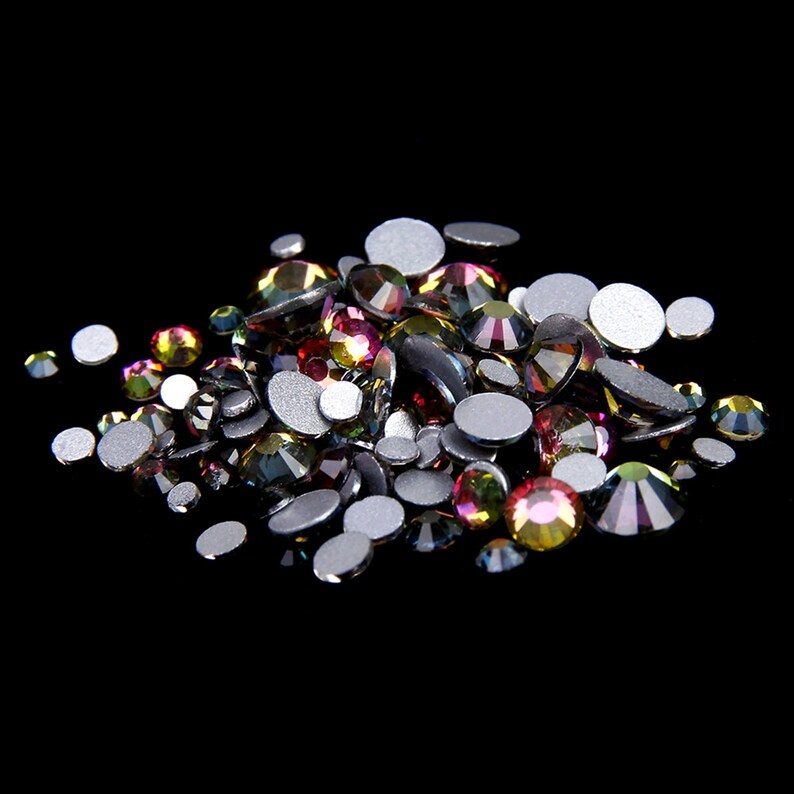 Volcano -- 5000 Pcs Assorted 8 Sizes Crystal Glass Rhinestones Flatback ...