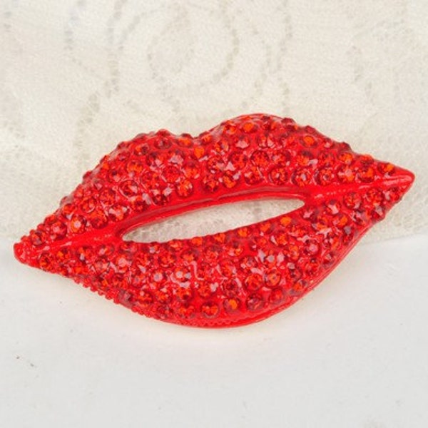 Rhinestone Lips - Etsy