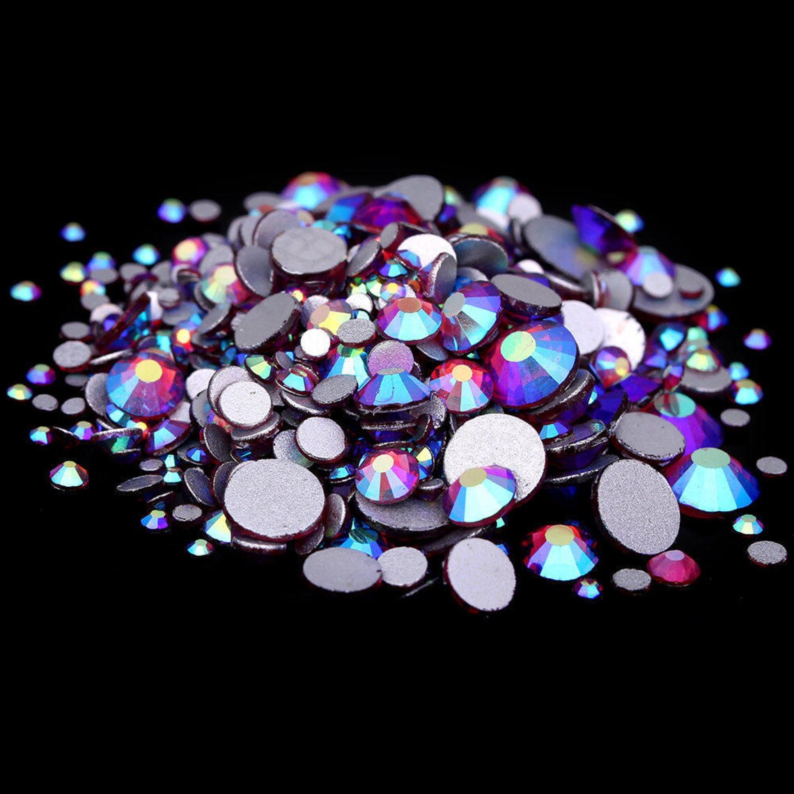 AB Fuchsia Crystal Glass Rhinestones Flatback High Quality - Etsy