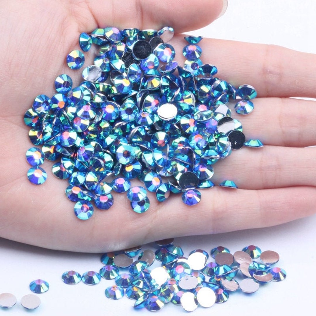 AB Navy Blue / Resin - 1000 2mm 3mm 4mm 5mm or 100 6mm Resin / Silver ...