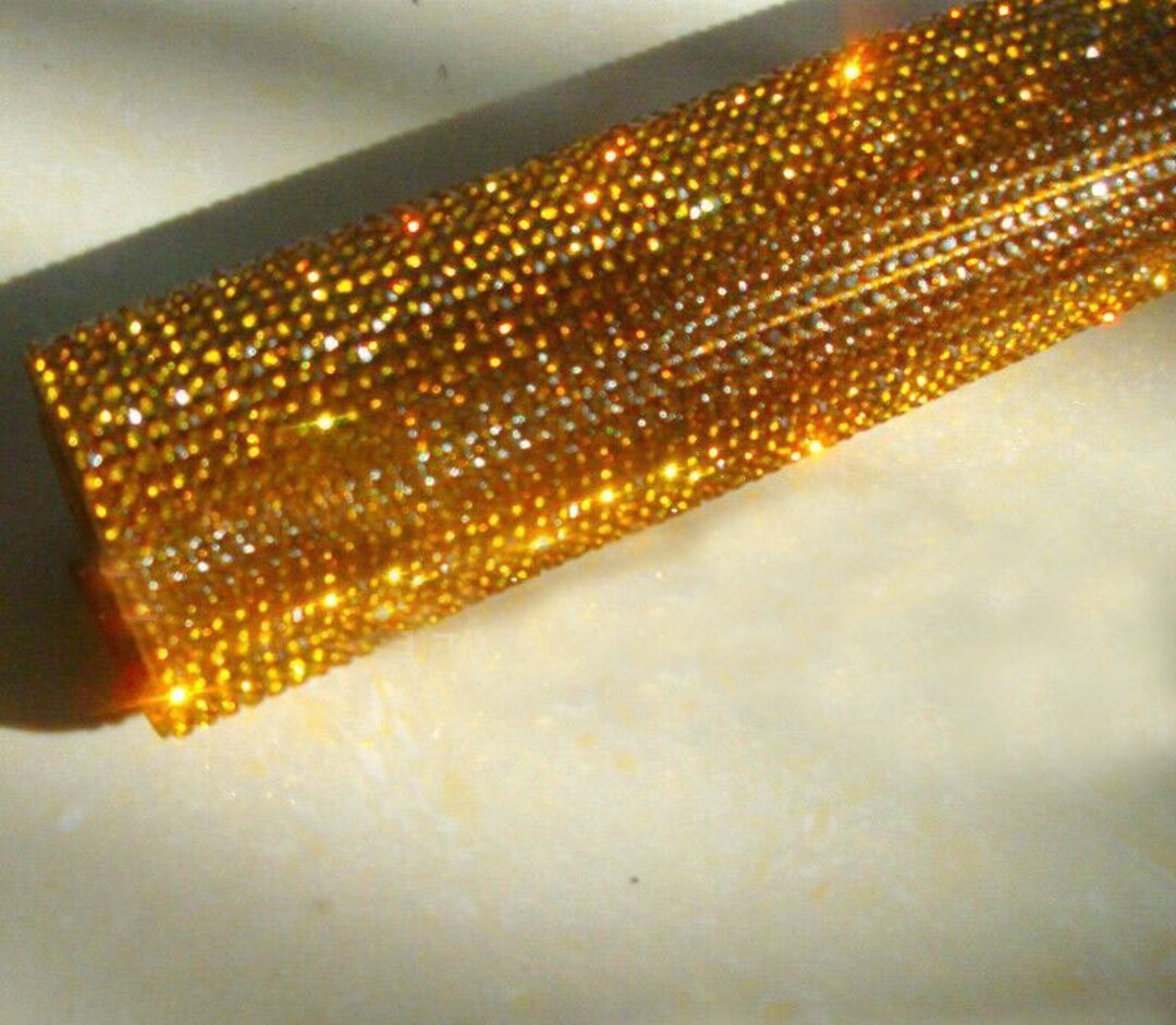 Gold - Glass Rhinestones Self Adhesive Applique / Sticker Sheet 2mm ...