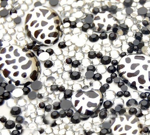 10 Animal Print Gems and 1000 Pcs 3mm 5mm Mixed Clear and | Etsy
