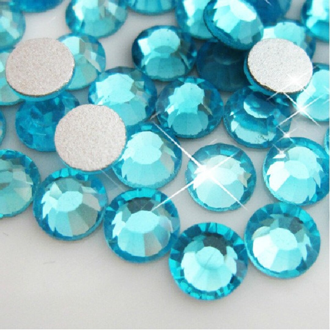 Lake Blue -- Crystal Glass Rhinestones Flatback High Quality No Hotfix ...