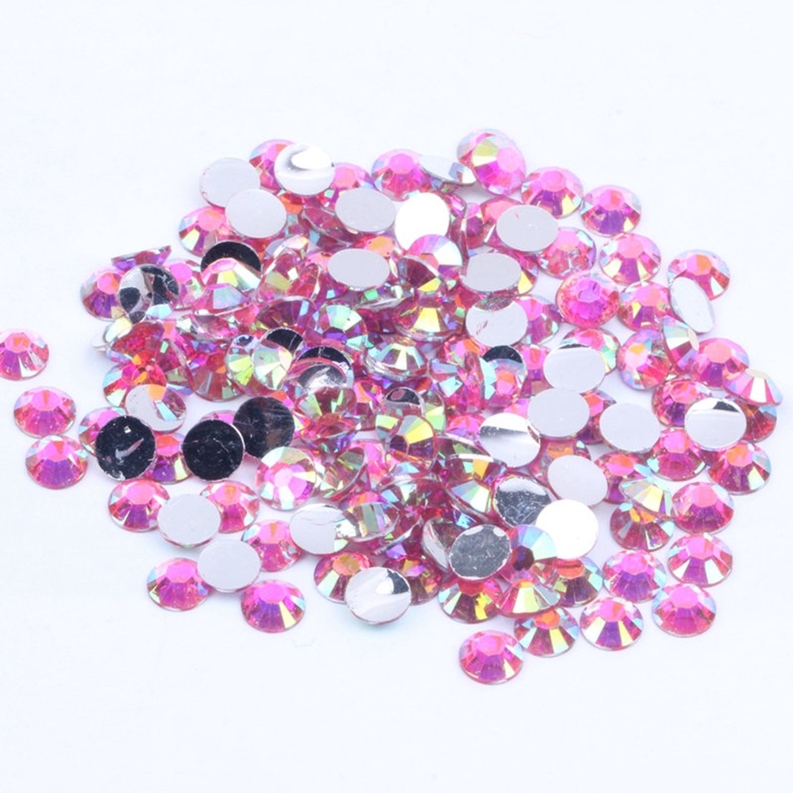 AB Rose Pink / Resin 1000 2mm 3mm 4mm 5mm or 100 6mm Resin / - Etsy