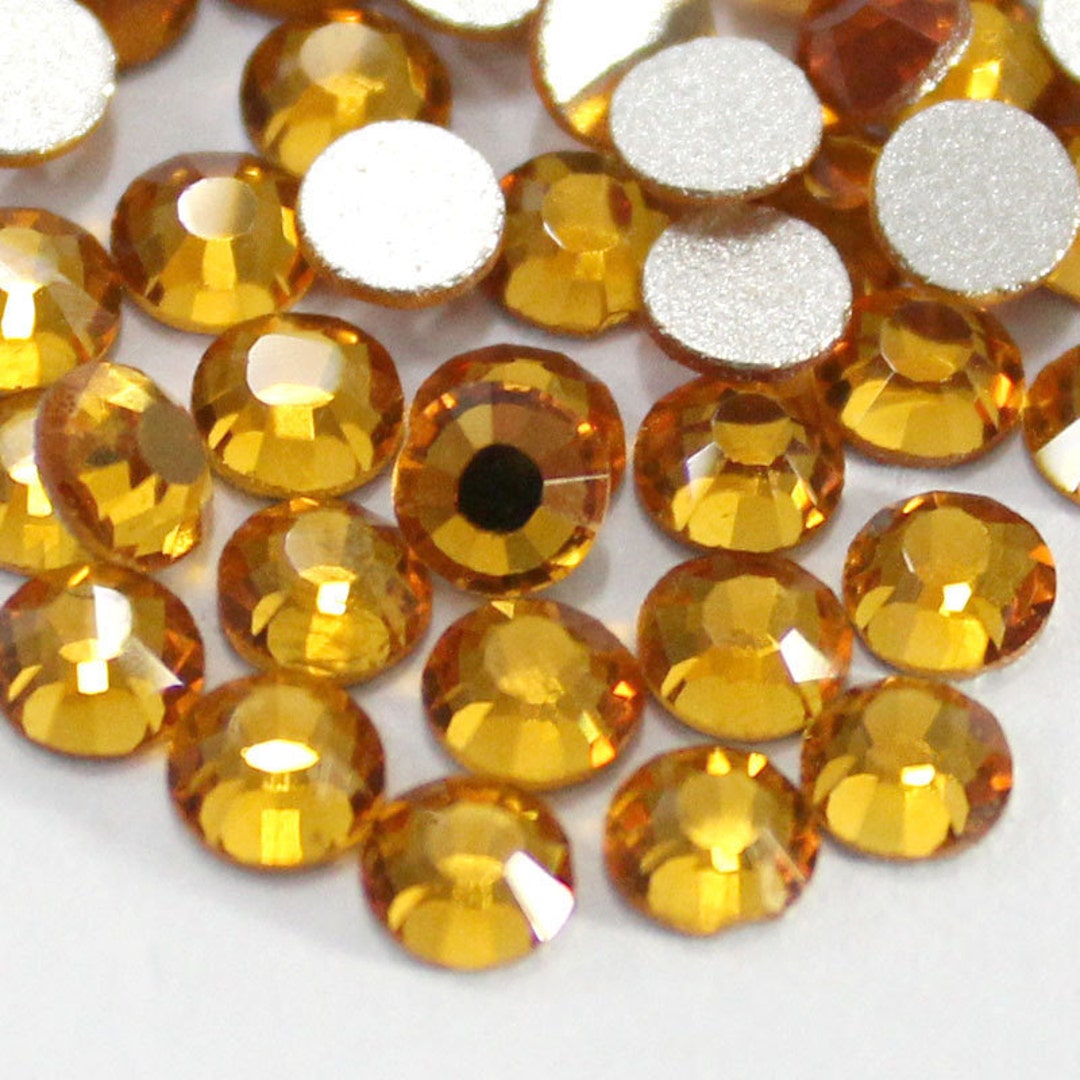 Gold -- Crystal Glass Rhinestones Flatback High Quality No Hotfix Size ...