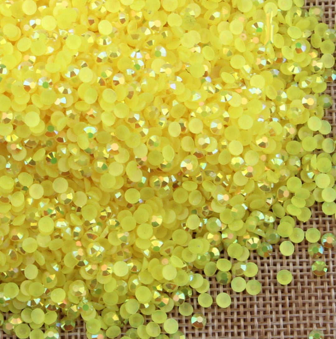 AB Lemon Yellow - 1000 2mm 3mm 4mm 5mm or 100 6mm Jelly AB Flatback ...
