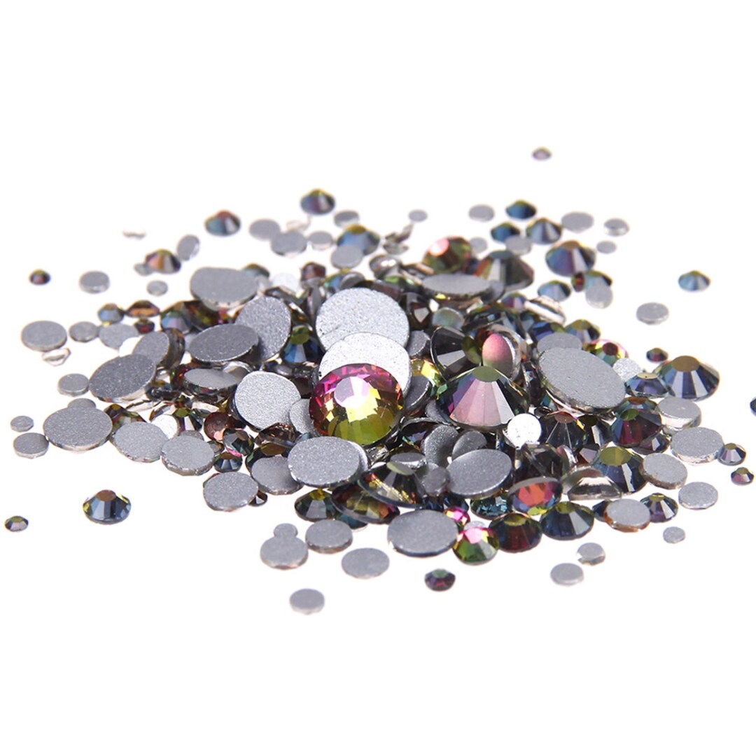 Volcano -- 5000 Pcs Assorted 8 Sizes Crystal Glass Rhinestones Flatback ...