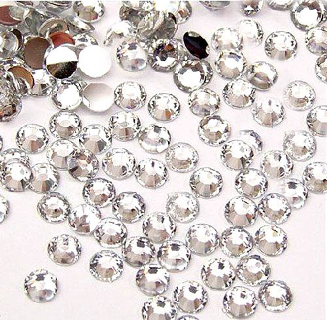 3mm 1000 Pieces Round Flat Back 14 Facet Cut Rhinestones ---- Clear - Etsy