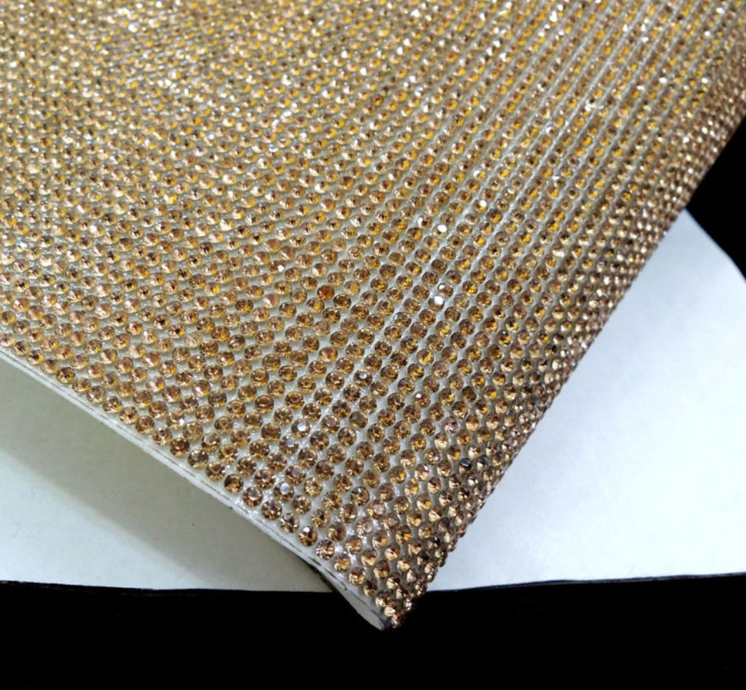 Light Topaz - Glass Rhinestones Hot Fix or Self Adhesive Applique ...