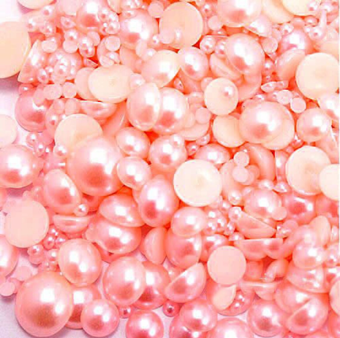 500 750 Pieces Pink Mix Sizes Flat Back Resin Pearl - Etsy