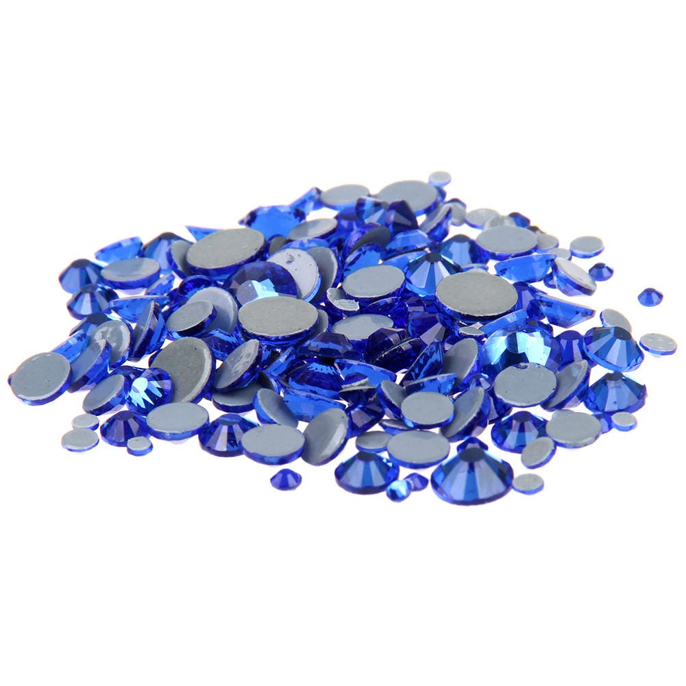 Dark Blue Blue 4000 Pcs Assorted 8 Sizes Crystal Glass - Etsy