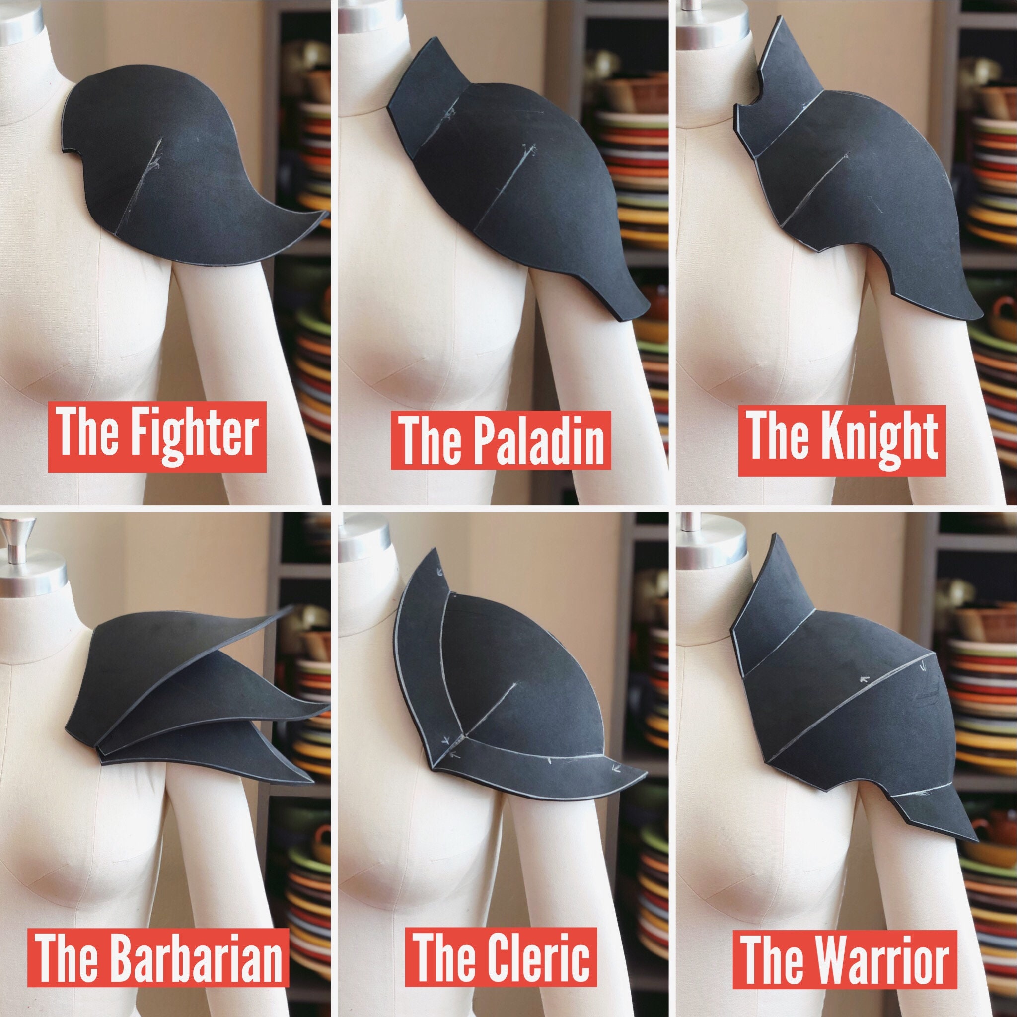 Armor Patterns Shoulder Pauldron Pack Etsy