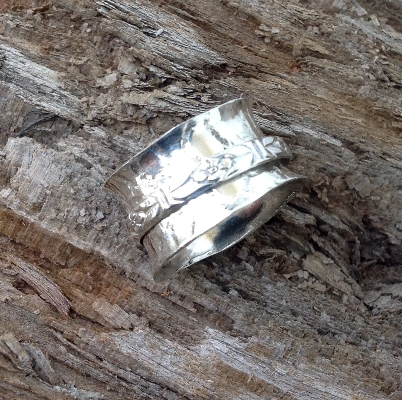 Spinner Ring Worry Ring Sterling Silver - Etsy