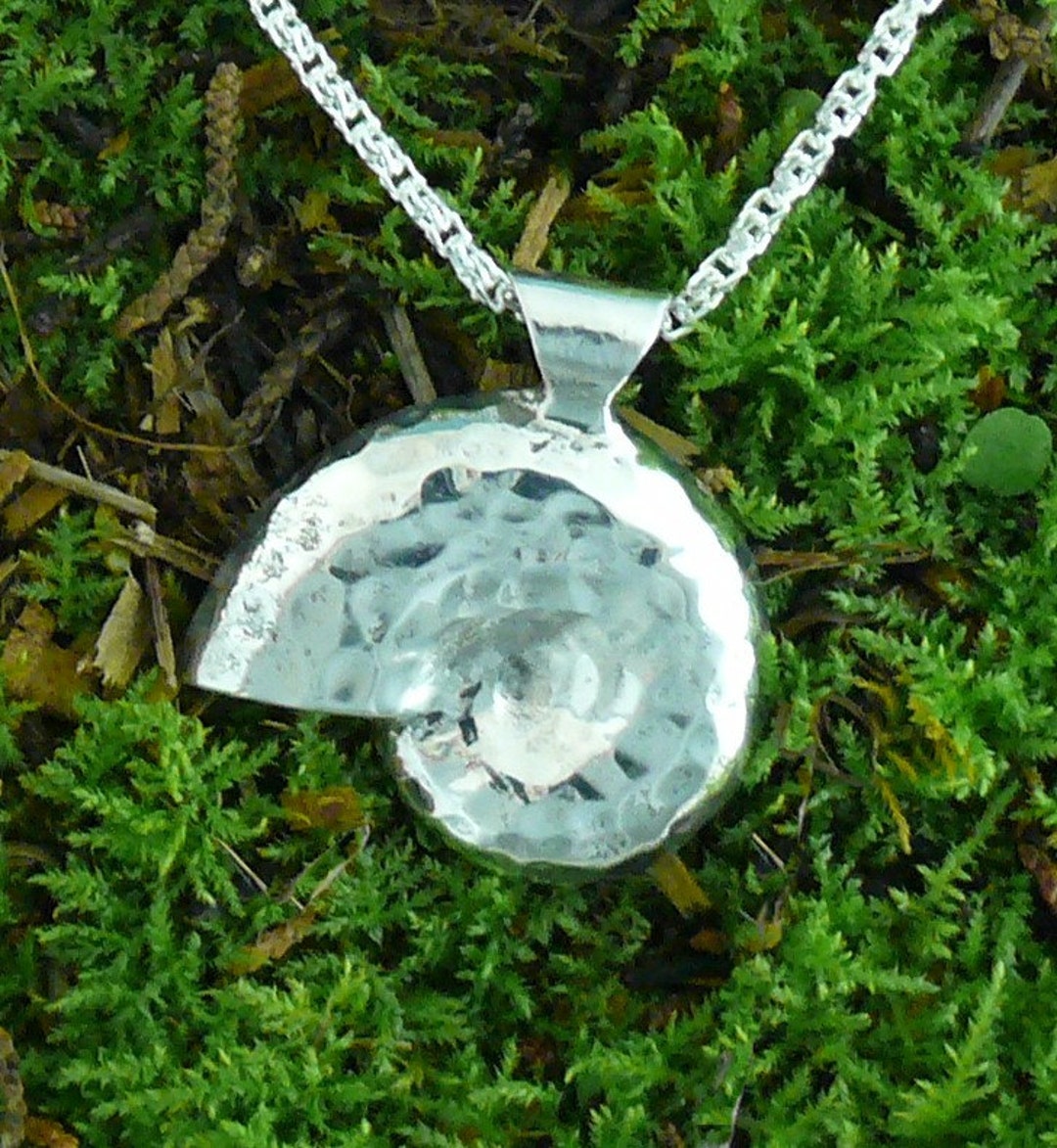 Hand Carved Nautilus Shell Pendant Sterling Silver - Etsy