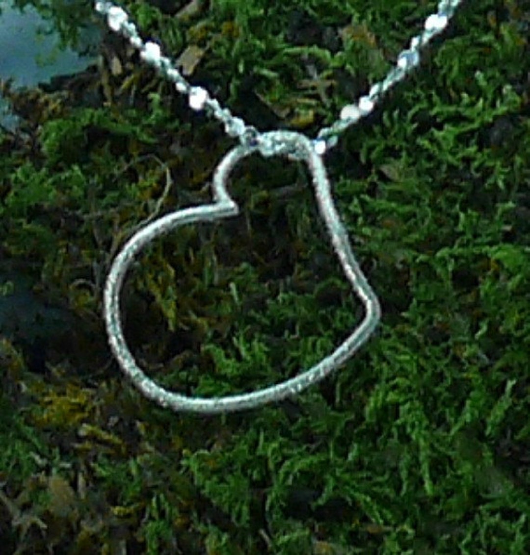 Hand Forged Diamond Pave' Tooling Open Heart Sterling - Etsy