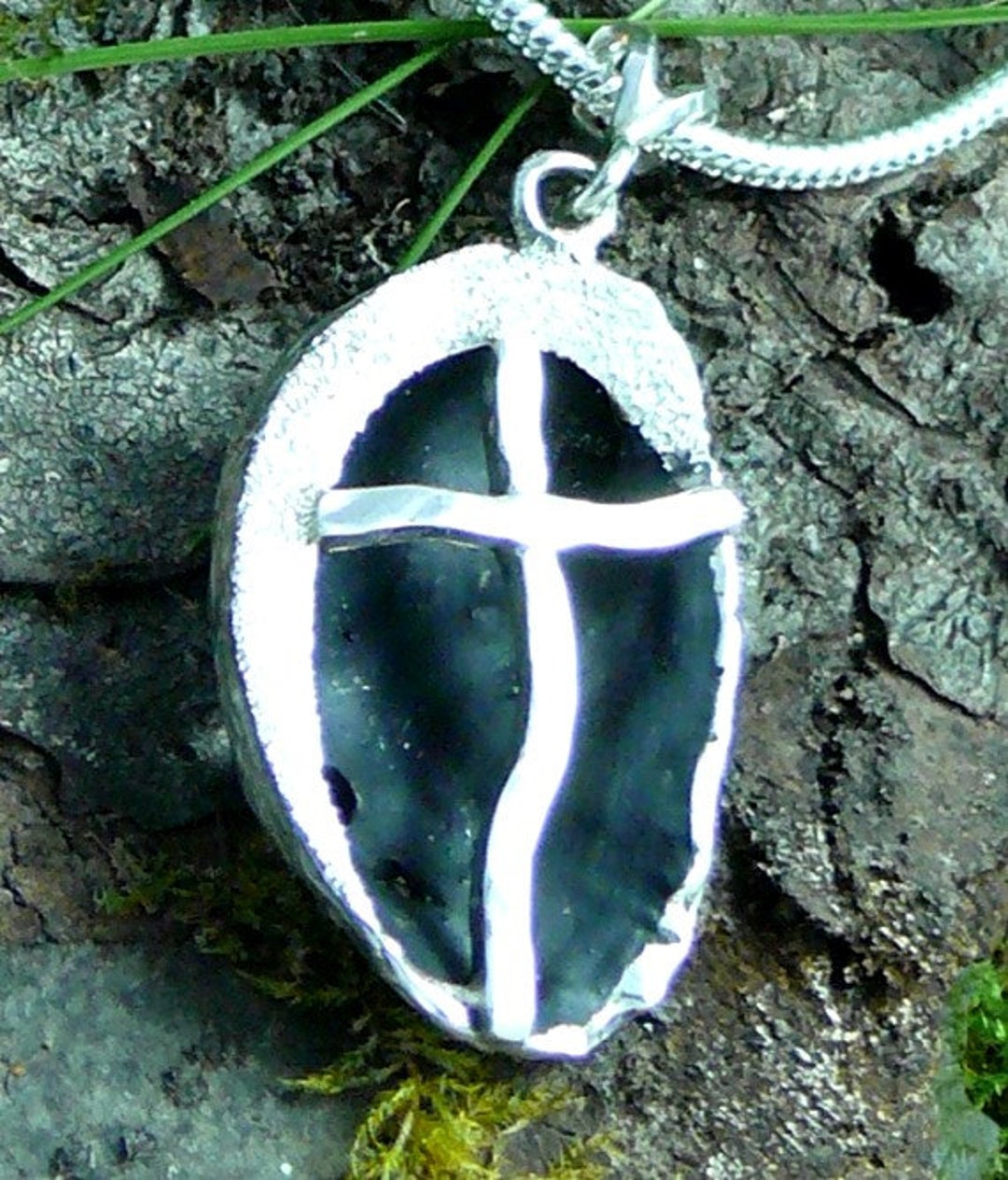 Abalone Shell Cross Pendant Sterling Silver - Etsy