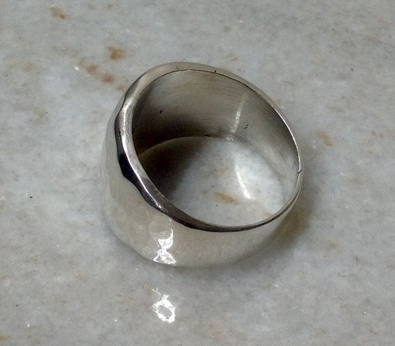 Hammered Texture Ring Sterling Silver - Etsy