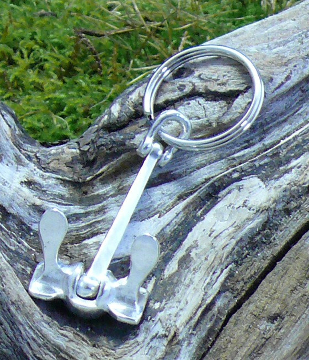 Anchor Key Ring or Pendant Sterling Silver. Best Mans Gift, Groomsmen ...